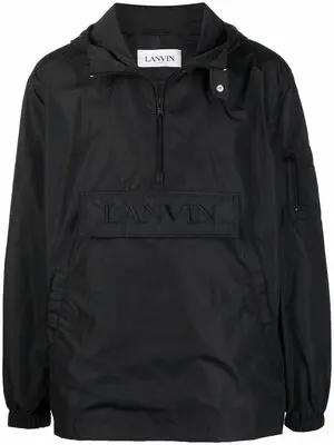 LANVIN Logo-embroidered Zip-front Windbreaker Jacket