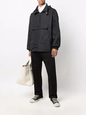 LANVIN Logo-embroidered Zip-front Windbreaker Jacket