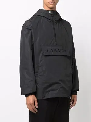 LANVIN Logo-embroidered Zip-front Windbreaker Jacket