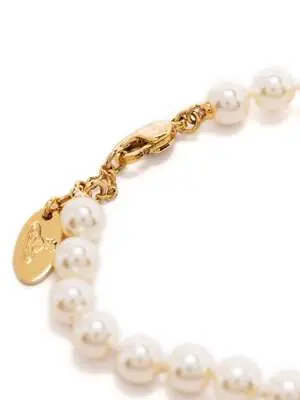 VIVIENNE WESTWOOD Pearl Safety Pin Orb Bracelet