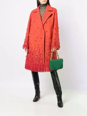 Valentino Garavani Beaded Single-breasted Coat