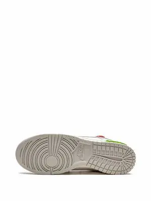 Nike X Off White Dunk Low Lot 23 Sneakers - Grey