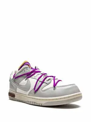Nike X Off White Dunk Low Lot 28 Sneakers - Grey
