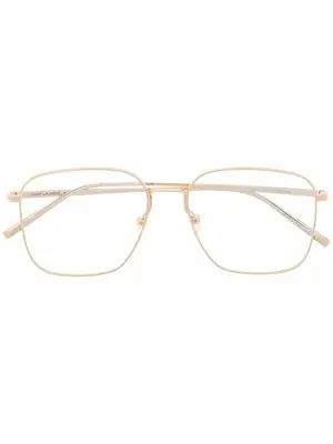Saint Laurent Square Frame Glasses - Gold