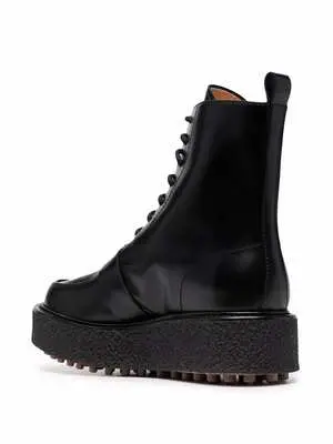 TOD'S T-buckle Detail Lace-up Ankle Boots