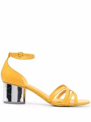 FERRAGAMO Mirrored-heel Sandals - Yellow