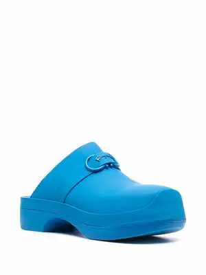 FERRAGAMO Gancini Logo Clogs - Blue