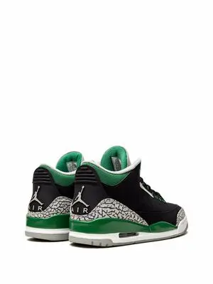 JORDAN Air 3 Retro Pine Green Sneakers - Black