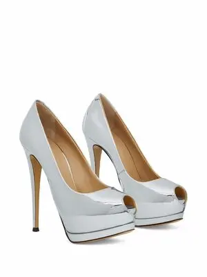 GIUSEPPE ZANOTTI 130mm Sharon Pumps - Silver