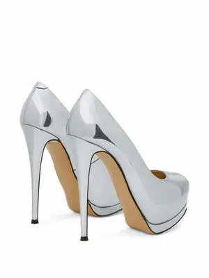 GIUSEPPE ZANOTTI 130mm Sharon Pumps - Silver