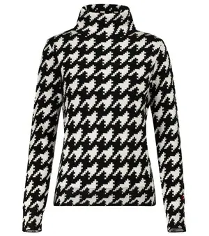 Perfect Moment Vichy Wool Turtleneck Sweater