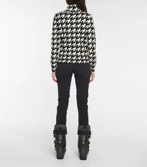 Perfect Moment Vichy Wool Turtleneck Sweater