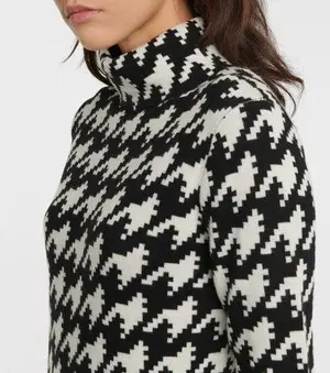 Perfect Moment Vichy Wool Turtleneck Sweater