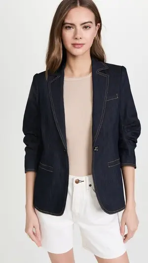 Cinq À Sept Denim Khloe Blazer - Indigo
