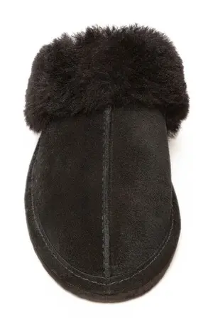 Minnetonka Genuine Sheepskin Slipper - Black