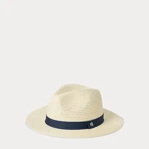 Ralph Lauren Packable Straw Fedora - Bone