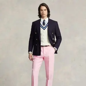 Ralph Lauren Linen Trousers Carmel Pink