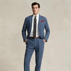 Ralph Lauren Linen Trousers Corsair Blue