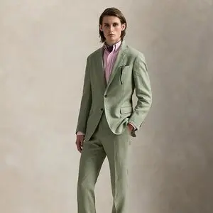 Ralph Lauren Linen Trousers Modern Sage