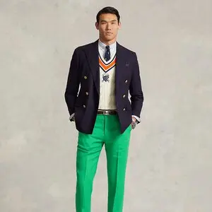 Ralph Lauren Linen Trousers Optic Green