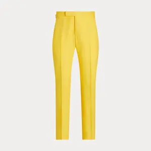 Ralph Lauren Linen Trousers Sunfish Yellow