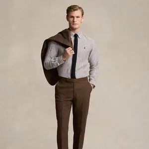Ralph Lauren Linen Trousers York Brown