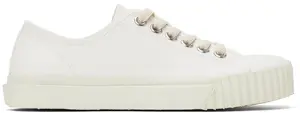 MAISON MARGIELA Maison Margiela White Canvas Tabi Sneakers T1003 White