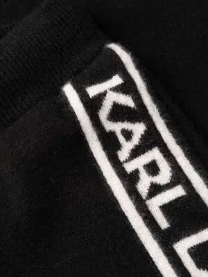 Karl Lagerfeld Logo Cashmere Trousers