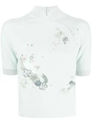Shiatzy Chen Mandarin Collar Top