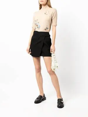 Shiatzy Chen Embroidered Knit Top