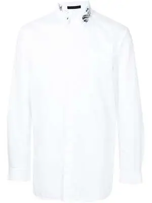 Shiatzy Chen Hand-drawn Collar Cotton Shirt - White