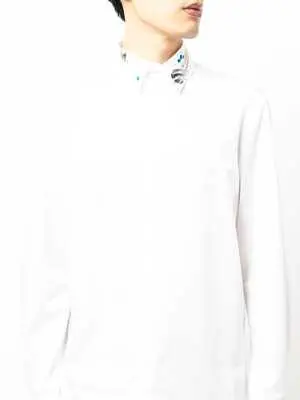 Shiatzy Chen Hand-drawn Collar Cotton Shirt
