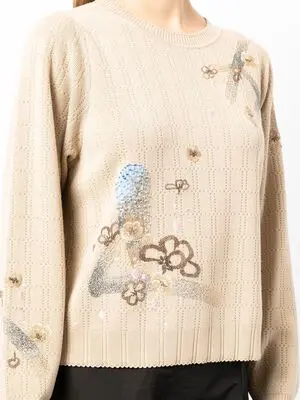 Shiatzy Chen Embroidered Crew-neck Jumper