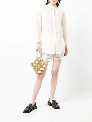 Shiatzy Chen Embroidered Lace Panel Jacket