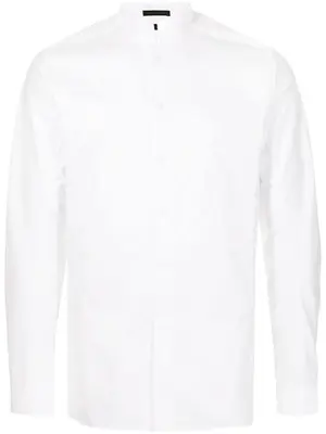 Shiatzy Chen Mandarin Collar Cotton Shirt - White