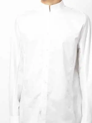 Shiatzy Chen Mandarin Collar Cotton Shirt