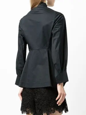 Shiatzy Chen Appliqued Mandarin Collar Top