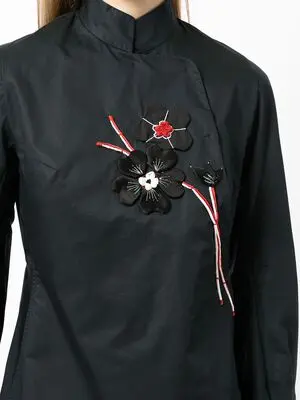 Shiatzy Chen Appliqued Mandarin Collar Top