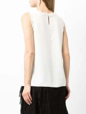Shiatzy Chen Bead-embellished Silk Sleeveless Blouse