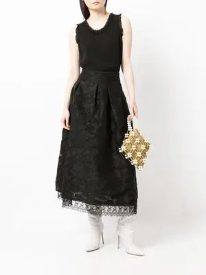 Shiatzy Chen Bead-embellished Silk Sleeveless Blouse