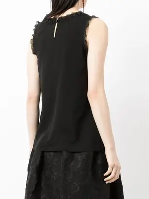 Shiatzy Chen Bead-embellished Silk Sleeveless Blouse