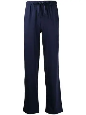 Polo Ralph Lauren Flared Cotton Pajama Trousers - Blue
