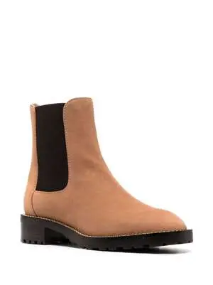 STUART WEITZMAN Suede Chain-link Chelsea Boots