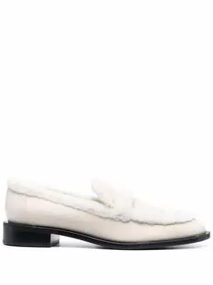 STUART WEITZMAN Shearling Trim Loafers