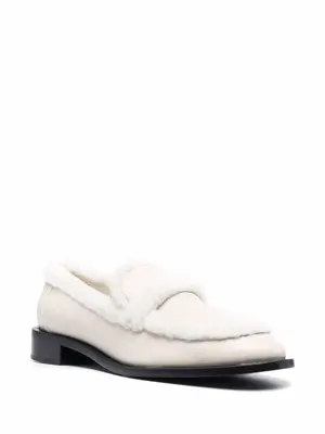 STUART WEITZMAN Shearling Trim Loafers