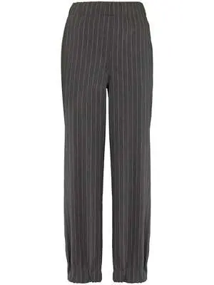 GANNI Pinstripe Elasticated-waist Trousers