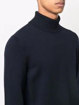 FILERIA Roll Neck Jumper - Blue