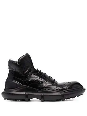 Dolce & Gabbana Quilted Ankle Boots With Brogue Detail