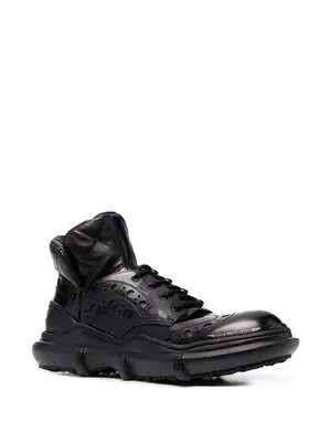 Dolce & Gabbana Quilted Ankle Boots With Brogue Detail