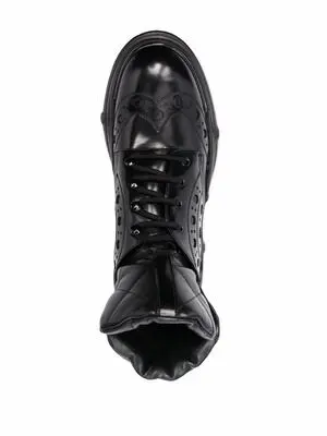 Dolce & Gabbana Quilted Ankle Boots With Brogue Detail